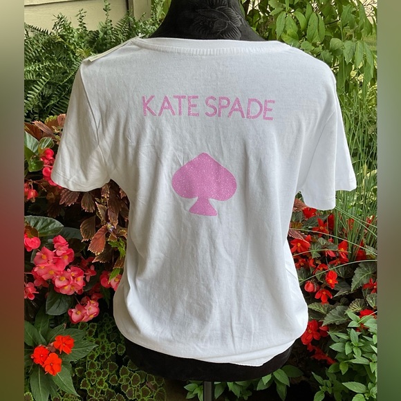 Time and Tru | Tops | Womens Vneck White Tshirt With Kate Spade ...